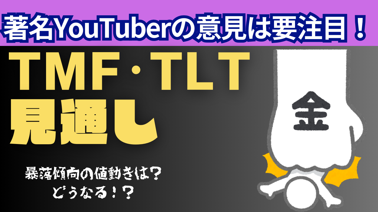11.20アメリカ債券ETFの買い時TMF・TLT｜著名YouTuberの意見！暴落傾向の値動きは継続？ | ブラッシュアップスキル